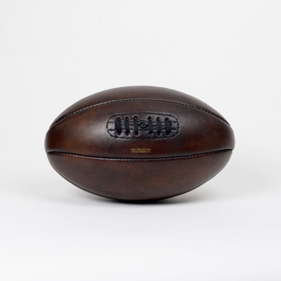 Vintage Leather Rugby Ball 1920 | John Woodbridge– Peter Fields