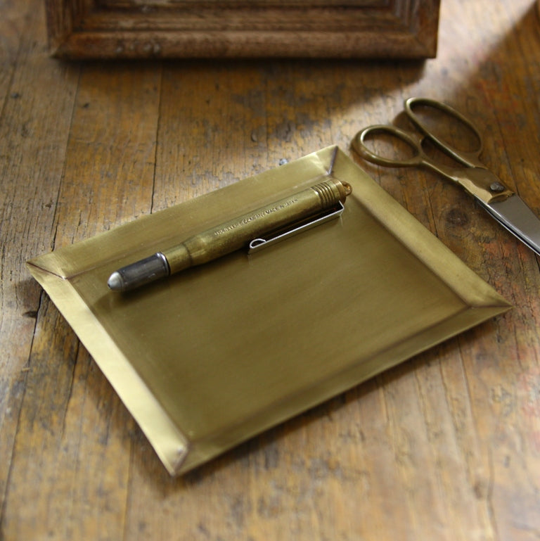 Brass Plate Rectangle | Fog Linen Work | Peter Fields